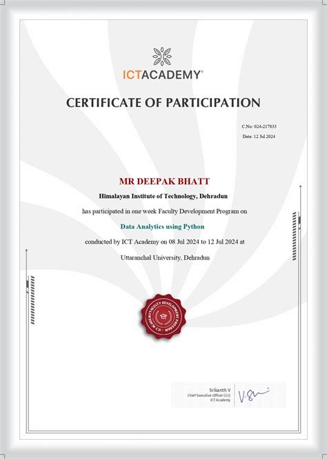 Deepak Bhatt On Linkedin Ictacademy Dataanalytics Skillup