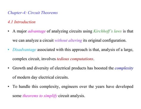 Circuit Theorems Linear Circuit Analysis Pdf