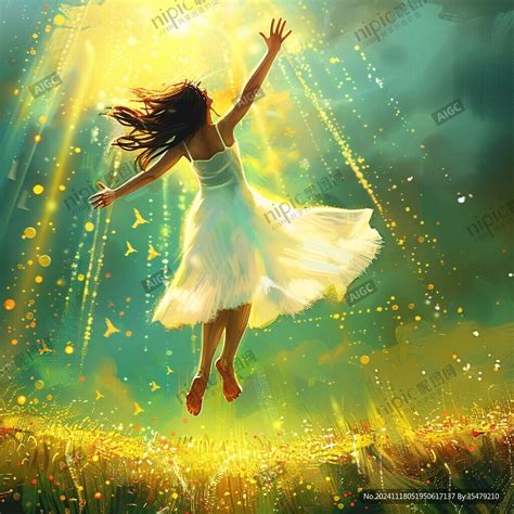 Ai创作图放飞梦想女孩 唯美飘逸活力梦幻 光线翅膀飞舞的青春 光辉灿烂的自由 阳光下舞蹈的女人 跳跃让梦想飞 光环中跳跃的美女 在阳光下无声起舞 放飞梦想女人自信爱 梦幻背景童话放飞梦想 梦想
