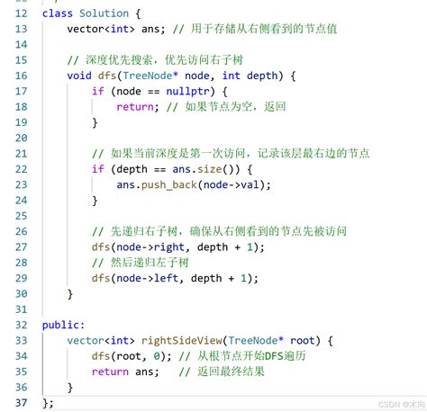 Leetcode：299二叉树的右视图右视角查看二叉树 Csdn博客