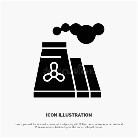 Factory Pollution Production Smoke Solid Glyph Icon Vector Stock Vector Illustration Of