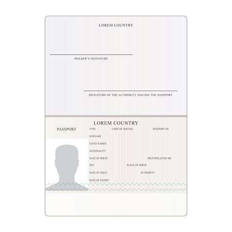 International Passport Vector People Identification Document Business Travel Concept International Passport Vector People Identification Document Business Travel Concept