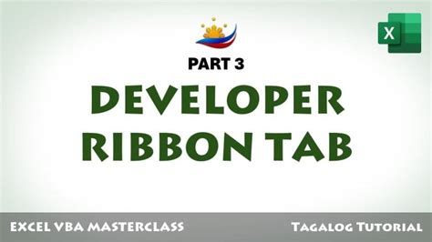Romeo Costillas On Linkedin Excel Vba Part 3 Developer Ribbon Tab