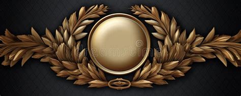 Pano De Fundo Elegante Com Louros Dourados E Elementos Cl Ssicos Que Exuam Uma Sensa O De