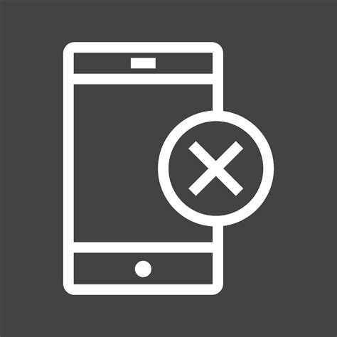 invalid device line inverted icon 11900238 vector art at vecteezy