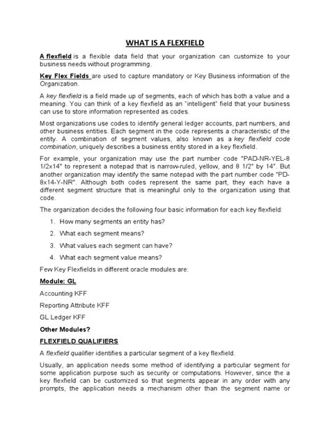 creating descriptive flex fields pdf information technology