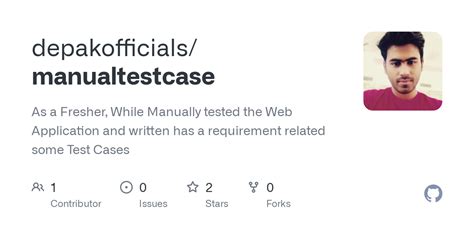 Github Depakofficialsmanualtestcase As A Fresher While Manually