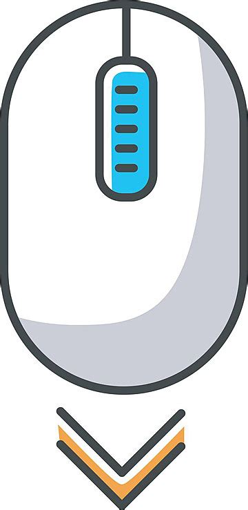 White Mouse Icon For Scrolling And Browsing Websites Vector Element