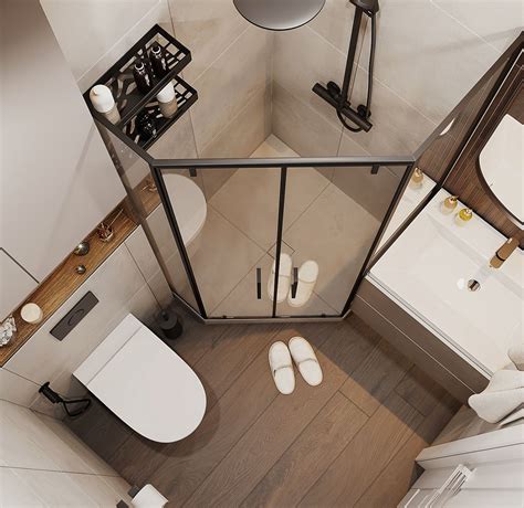 Small Bathroom With Toilet Sink And Shower