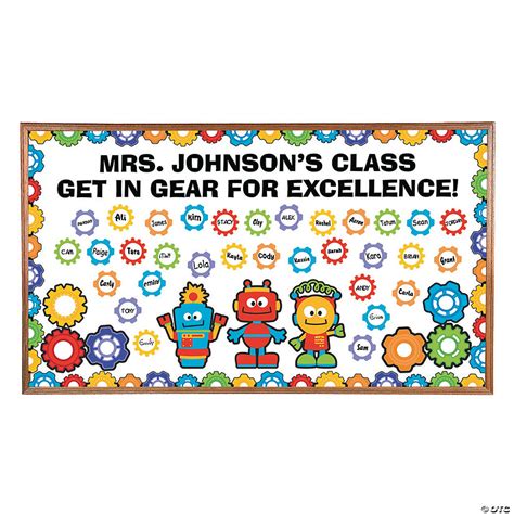 Robots And Gears Bulletin Board Set 200 Pc