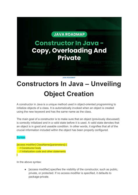 Ppt Understanding Constructors In Java A Comprehensive Guide