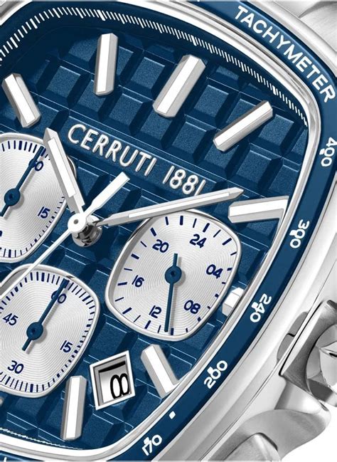 Cerruti 1881 Casale Mens 44mm Chronograph Watch With Navy Matte Dial