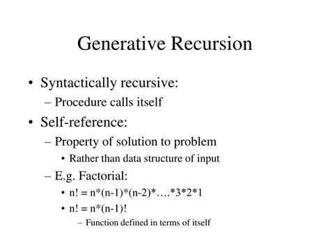 Ppt Recursion Linear And Tree Recursive Processes And Iteration
