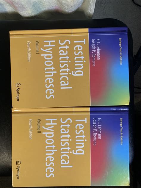 Springer Texts In Statistics Ser Testing Statistical Hypotheses Volume I By E L Lehmann