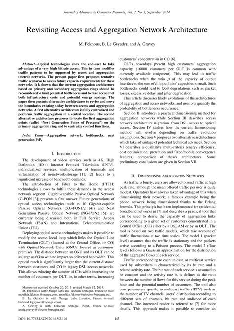 pdf ﻿revisiting access and aggregation network architecture