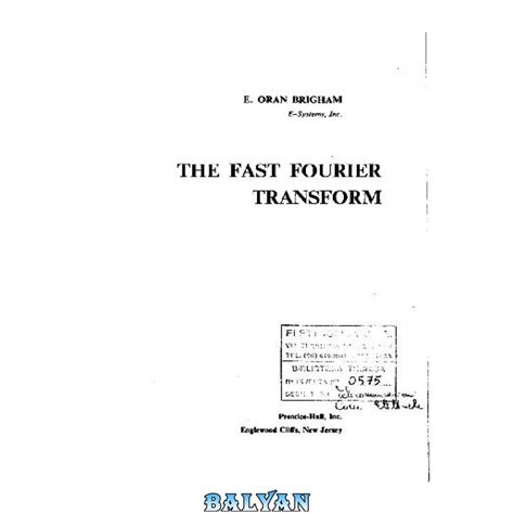 دانلود کتاب the fast fourier transform an introduction to its theory