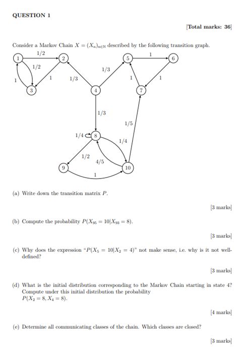 solved [total ﻿marks 36 ]consider a markov chain x xn ninn