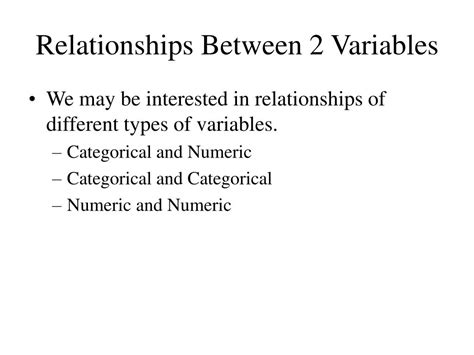 Ppt Ch 2 And 9 1 Relationships Between 2 Variables Powerpoint Presentation Id 316133
