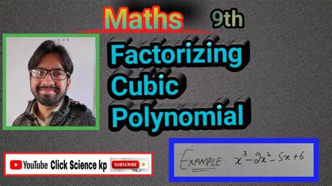 Factorizing Cubic Polynomials Maths Class 9th Kpk Boardpunjab Board