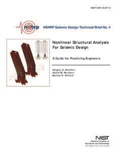 Nonlinear Structural Analysis For Seismic Design Nonlinear Structural Analysis For Seismic