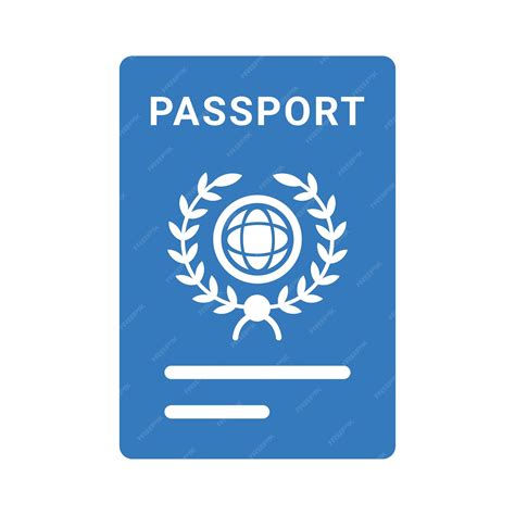 Premium Vector Passport Travel Icon Blue Color Design