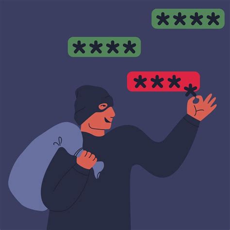 Premium Vector Theft Of Pin Code Password Or Personal Data Online