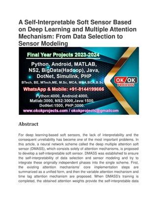 A Self Interpretable Soft Sensor Based On Deep Learning And Multiple Attention Mechanism From