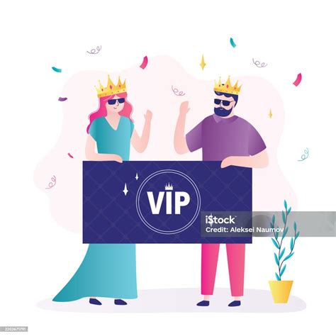 Vip 카드 연예인 사람 라이프 스타일 개념 금관과 Vip 로열티 카드를 가진 인기 캐릭터는 프리미엄 서비스를 받고 유명하고 중요한 사람들을 행복하게 만듭니다 개념에 대한