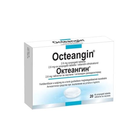 Октеангин таблетки за смучене при възпалено гърло 26мг х20 Benubg
