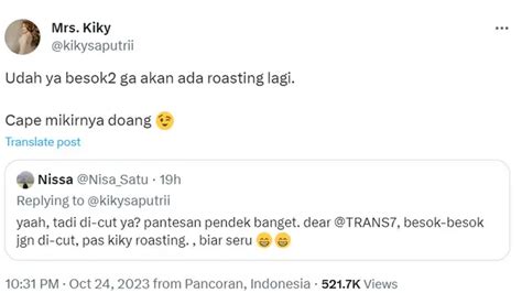 Kiky Saputri Jengkel Tayangan Roasting Ganjar Pranowo Dipotong ...