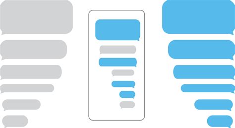 Message Bubbles Chat On Smartphone Icons Vector Design Template Of Message Bubbles Chat Boxes