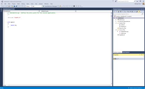 Hello World In C Using Visual Studio Visual Studio
