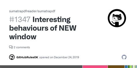 Interesting Behaviours Of New Window · Issue 1347 · Sumatrapdfreader