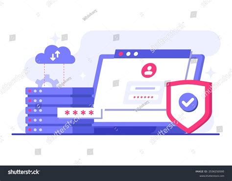 Database Protection Cyber Security Data Center Stock Vector Royalty Free 2536250595 Shutterstock