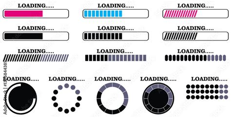 load indicator loading status bar round buffer download progress and