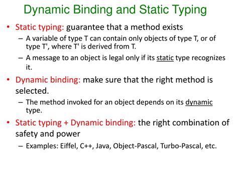 Ppt Understanding Dynamic And Static Binding In Object Oriented
