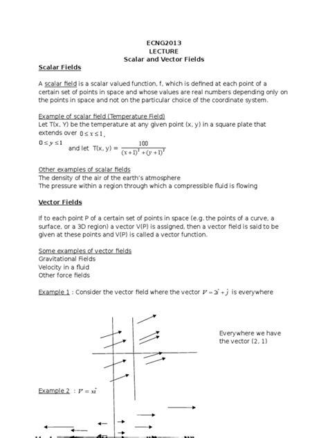 Lecture Scalar Vector Fields Pdf Euclidean Vector Derivative