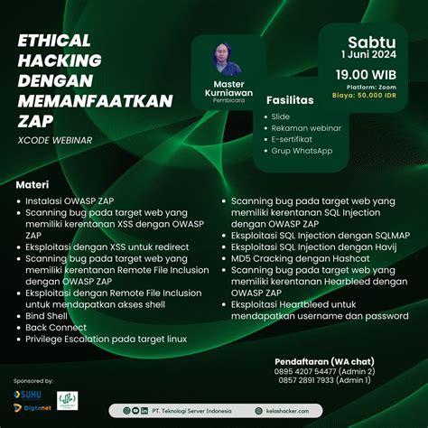 Master Kurniawan On Linkedin Webinar X Code Ethical Hacking Dengan Memanfaatkan Zap Hari
