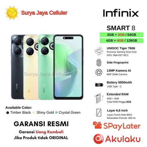 Jual HP Infinix Smart GB Infinix Smart GB Dan Smart NFC GB Garansi Resmi