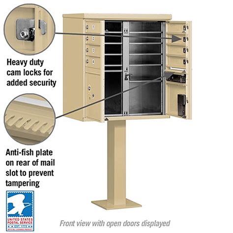 Cluster Mailbox 8 Unit Usps Approved Cbu With Pedestal Locking Cluster Mailboxes Cbus