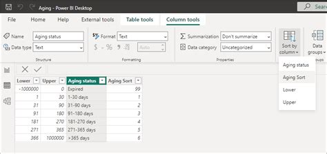 solved how to sort arrange columns headers microsoft fabric community