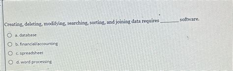 Solved Creating Deleting Modifying Searching Sorting