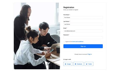 Bootstrap Registration Form Widget BootstrapBrain