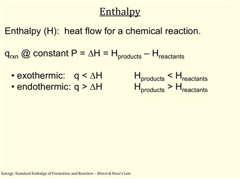 Enthalpy Hess S Law Chemistry Presentation