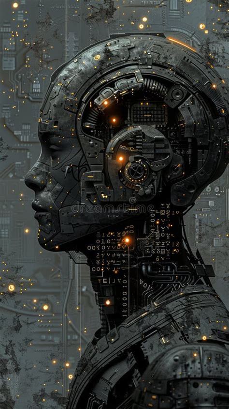 Digital Evolution A Futuristic Representation Of Human Ai Integration Highlighting The