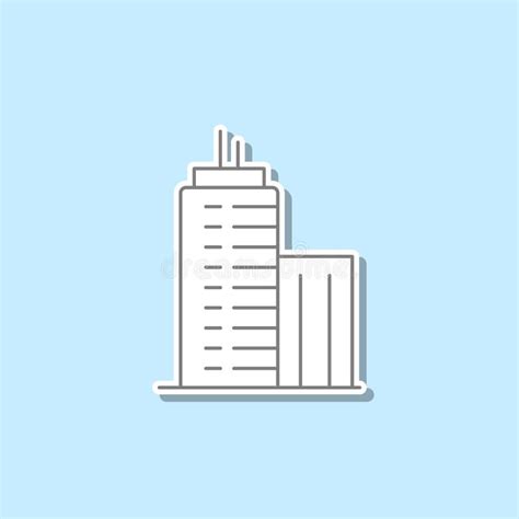 High Rise Buildings Sticker Icon Simple Thin Line Outline Vector Of Web Icons For Ui And Ux