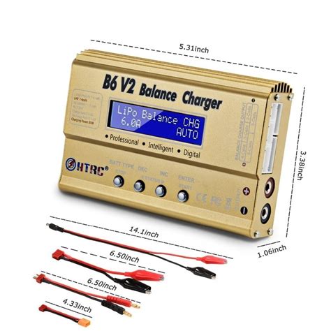 Htrc B6 V2 80w Chargerdischarger 1 6 Cells Balance Charger Darkoct02