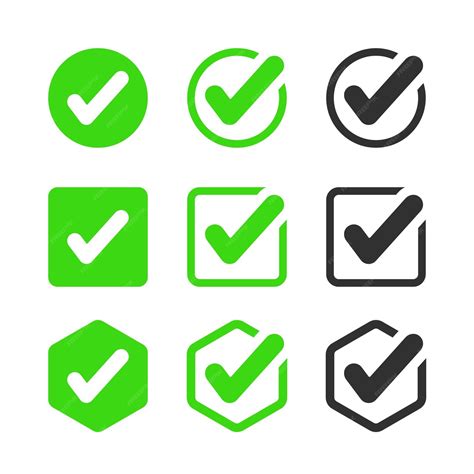Premium Vector Checkmark Or Tick Mark Collection Set Isolated On