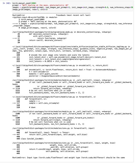 Pipei I Error Input Type Torch Cuda FloatTensor And Weight Type Torch Cuda HalfTensor