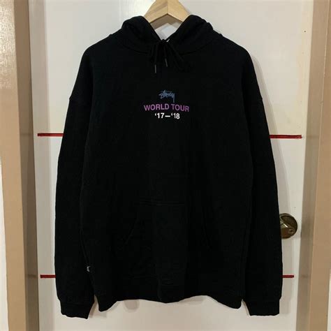 Stussy Tribe World Tour Hoodie, Men's Fashion, Tops & Sets, Hoodies on ...